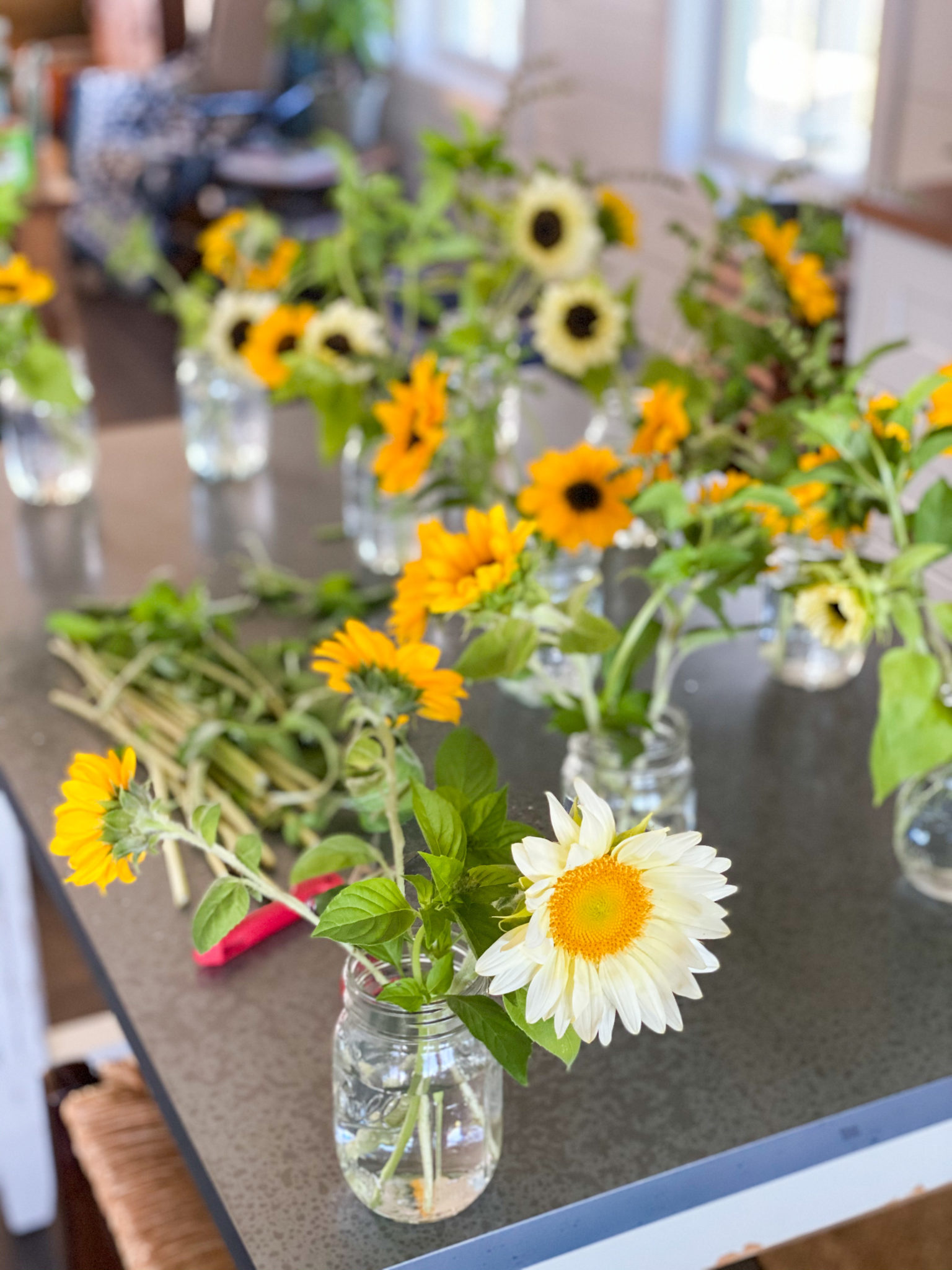 How to Make Mini Floral Bouquets from a Bucket of Blooms - Simple Leaf Farm